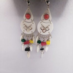 Jewelry | Peruvian Earrings In Alpaca And Natural Stone Andean ...